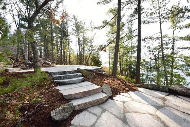 OM Stairs and Flagstone - Muskoka Rock Company